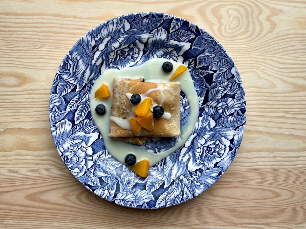 No.201 Blueberry, Peach & Condensed Milk Crepes – Recipes from my ...